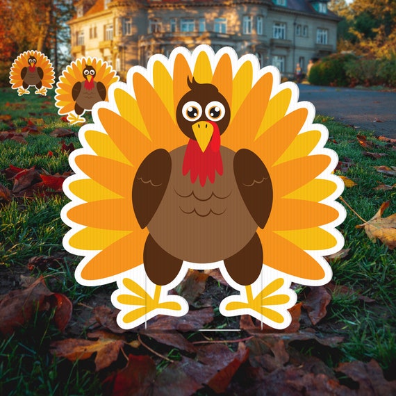 Fall Yard Decoration Thanksgiving Decor Set of 3 Turkey - Etsy