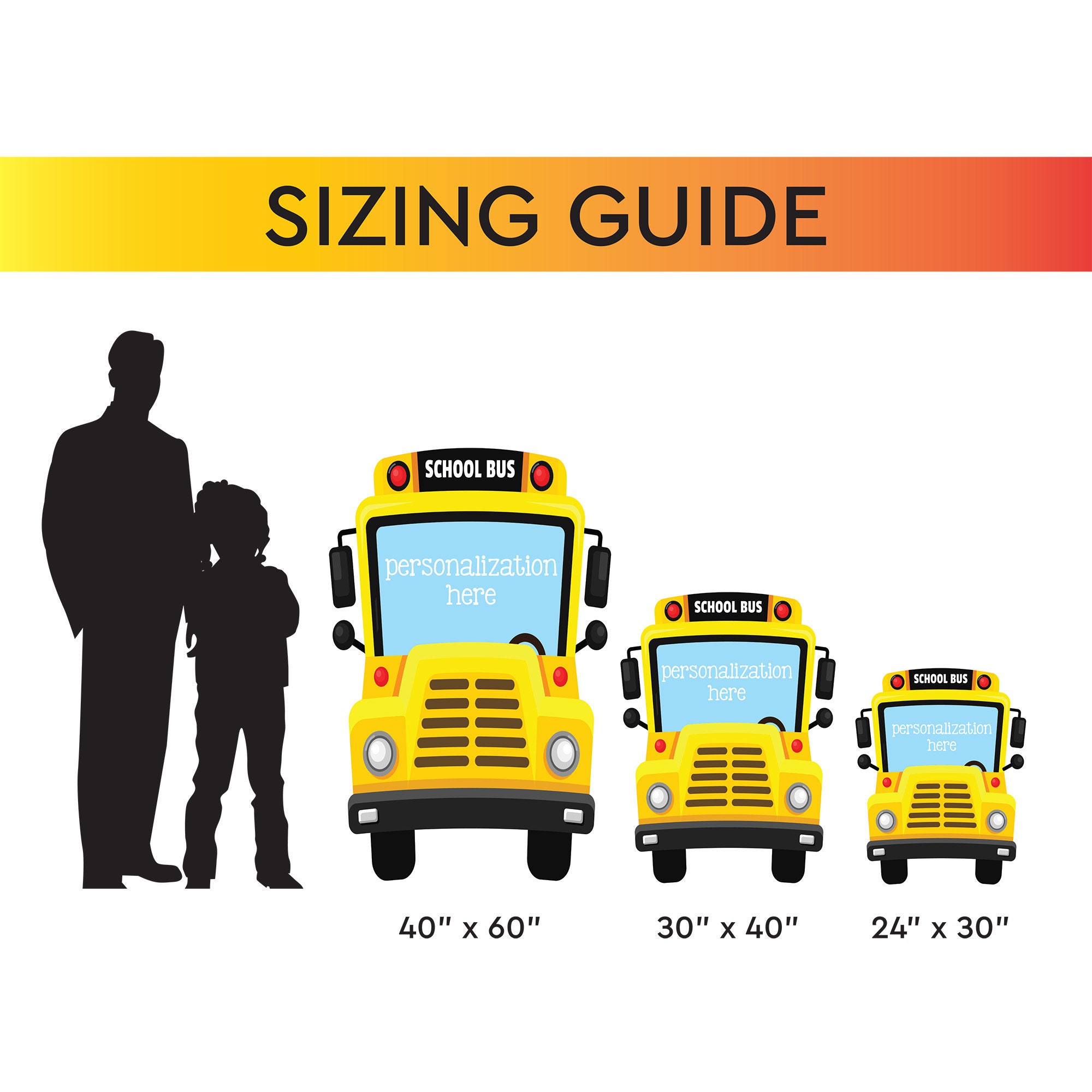 School Bus Personalized Lawn Sign, Back to School Yard Decoration - Etsy