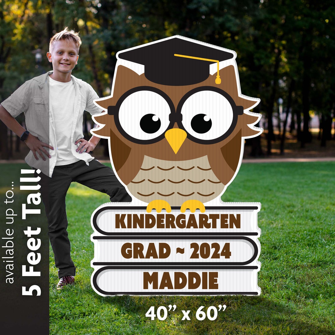 Graduation Sign, 2024, Yard Sign, Grad Lawn Sign, Pre-k, Kindergarten ...