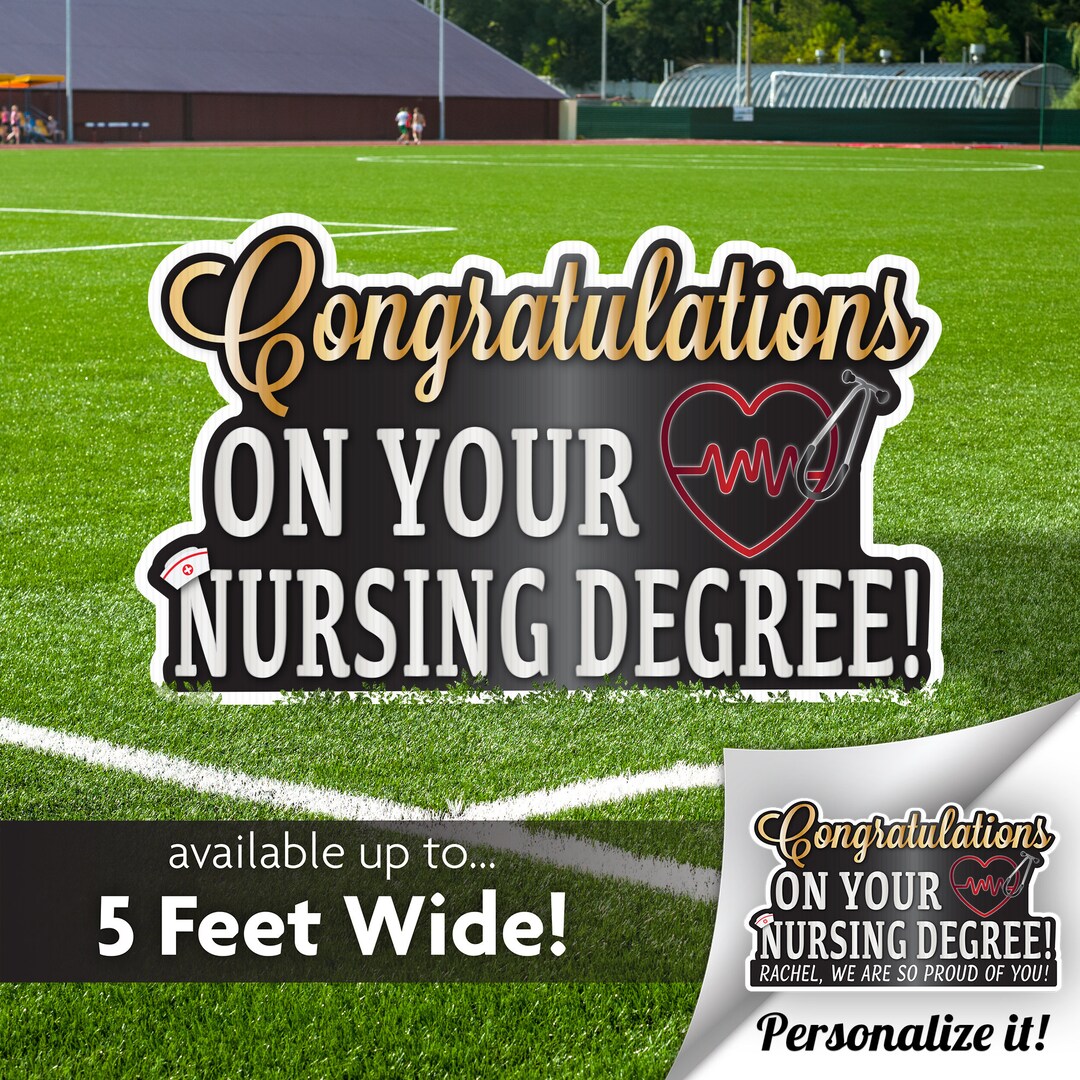 Nursing School Graduation Yard Sign, Lawn Sign, Yard Card, Nursing Sign ...