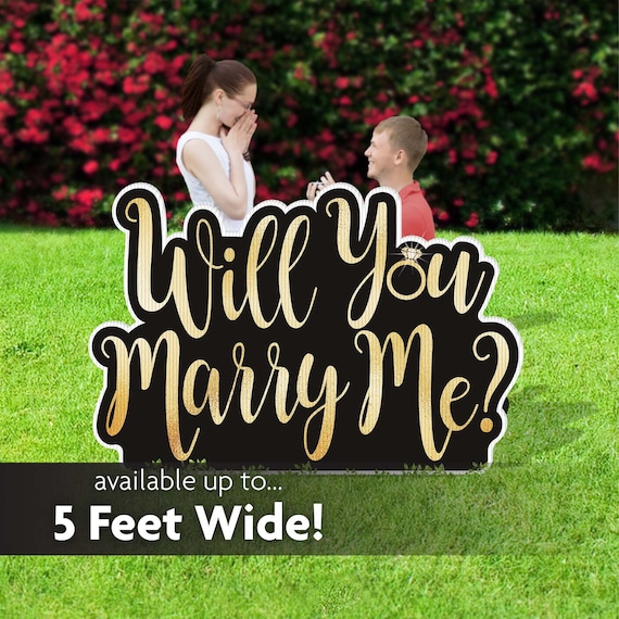 Personalized Marry Me Sign Wedding Proposal Sign up to - Etsy