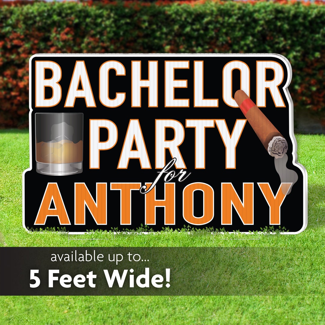 Bachelor Party Lawn Sign, Yard Sign for Bachelor Party Decoration ...