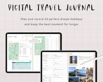 Digital Travel Journal | Minimalist Holiday Planner | Trip Plan for ...