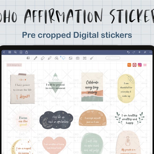 Motivational Quotes Digital Stickers pre-cropped - Etsy