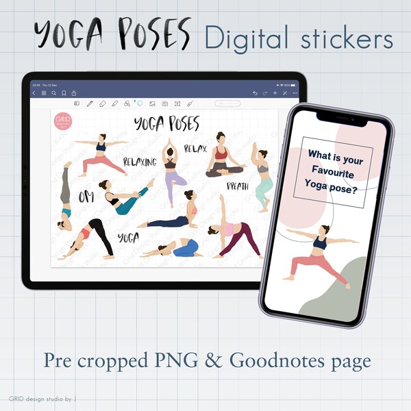 Yoga Stickers - Etsy
