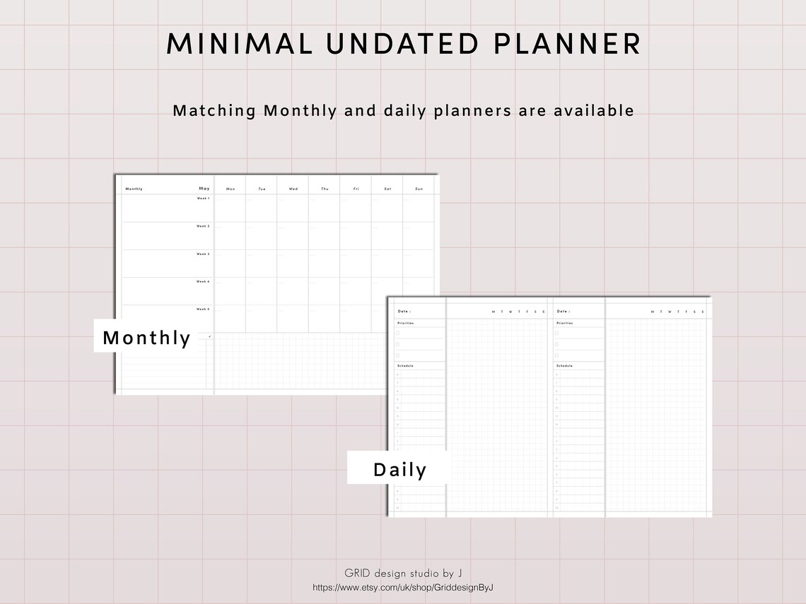 Minimal Undated Digital Weekly Schedule Planner for Goodnotes ...