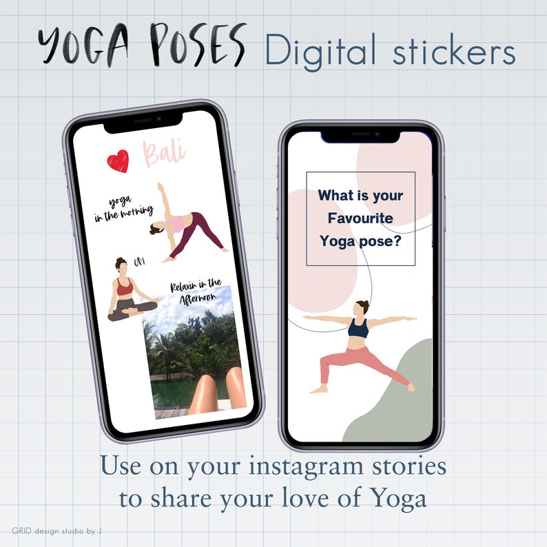 Yoga Poses Digital Stickers Pre Cropped PNG Goodnotes Digital - Etsy
