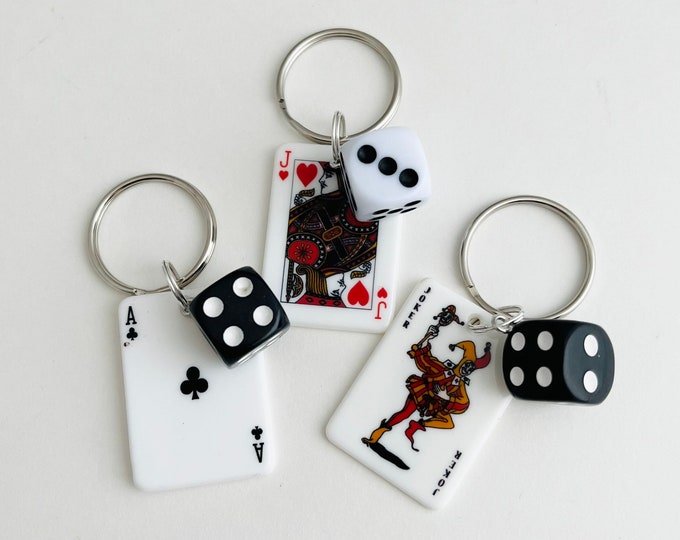 Poker Playing Card Keychains / Includes 1 - Etsy