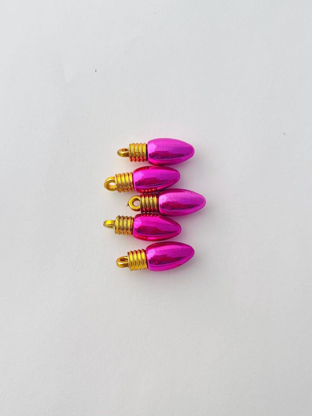 5pc XS Mini Bulb Charms (pink) 0.9”x0.33” - Etsy
