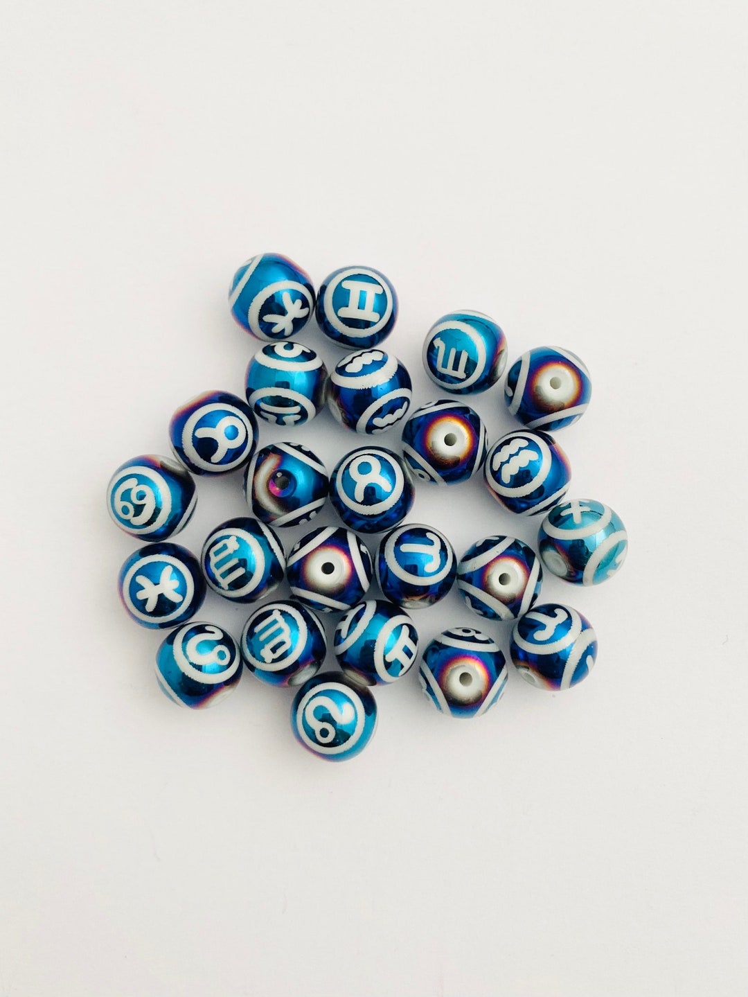 Zodiac Metallic Beads / Astrology Sign Beads - Etsy