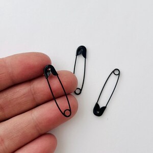 50pc Black Safety Pin Set - Etsy