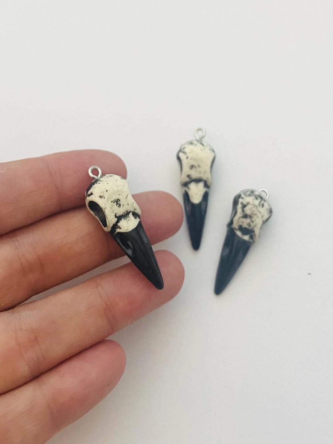 Lg Bird Skull Charm Pendant (magpie) - Etsy