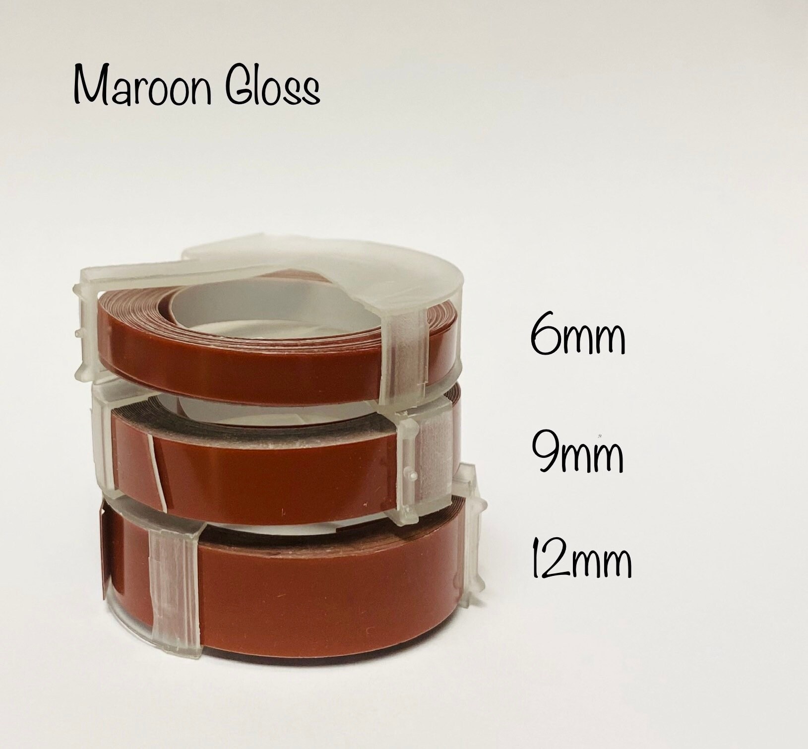 Embossing Tape in 6mm 9mm 12mm 1/4 1/2 3/8 Single Rolls - Etsy