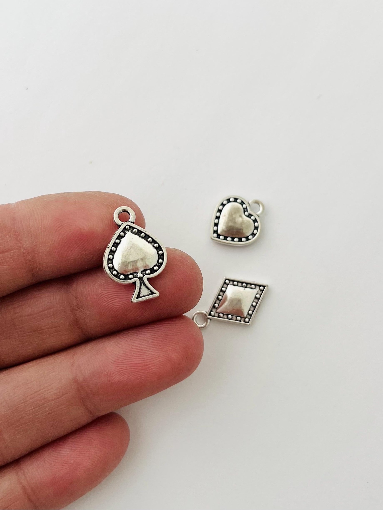 12pc Set Casino Charm Kit (silver) Charms - Random Mix Vegas Theme - Etsy
