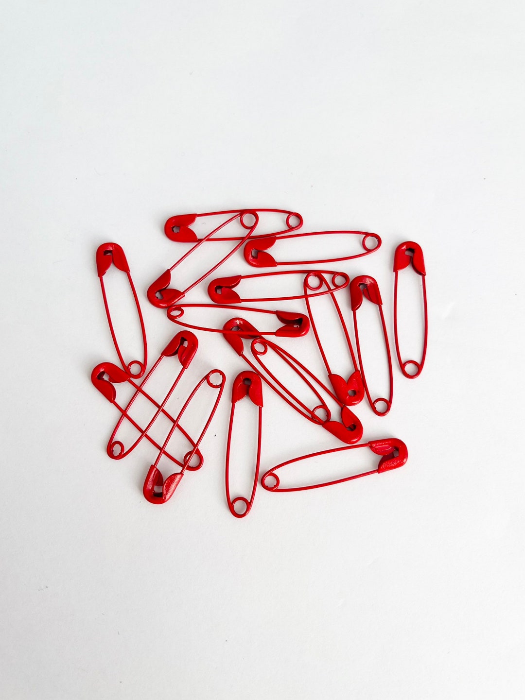 50pc Red Safety Pin Set - Etsy