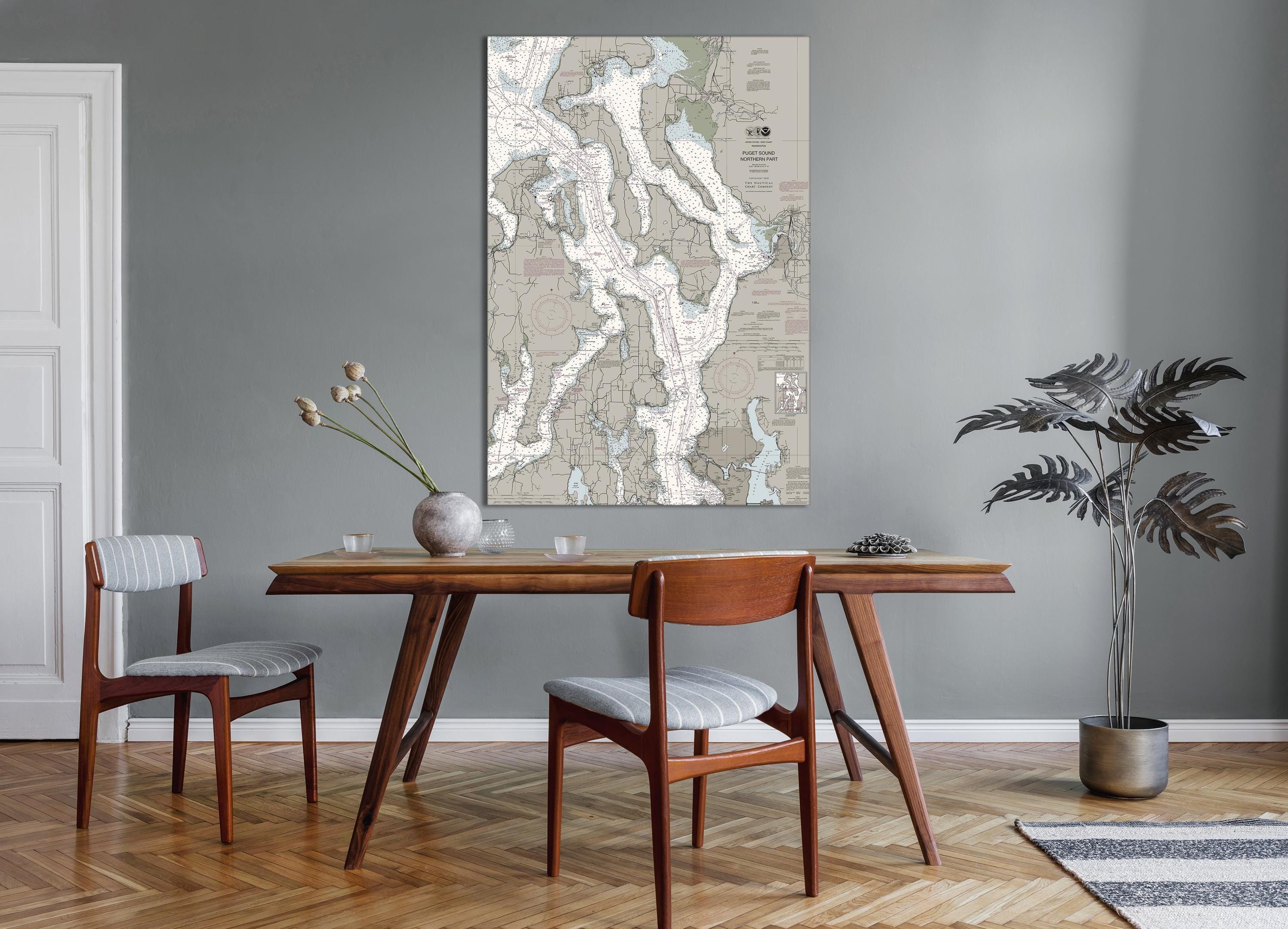 Puget Sound - Northern Part Nautical Chart - Etsy