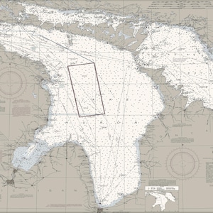 Lake Huron Nautical Chart - Etsy