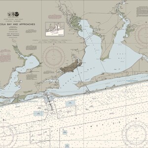 Pensacola Bay & Approaches Nautical Chart - Etsy