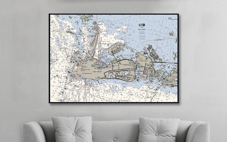 Key West Nautical Chart - Etsy