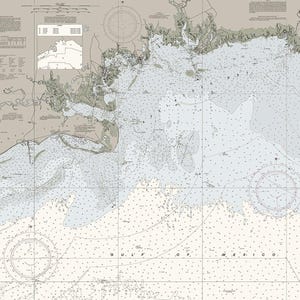 Apalachee Bay Nautical Chart - Etsy