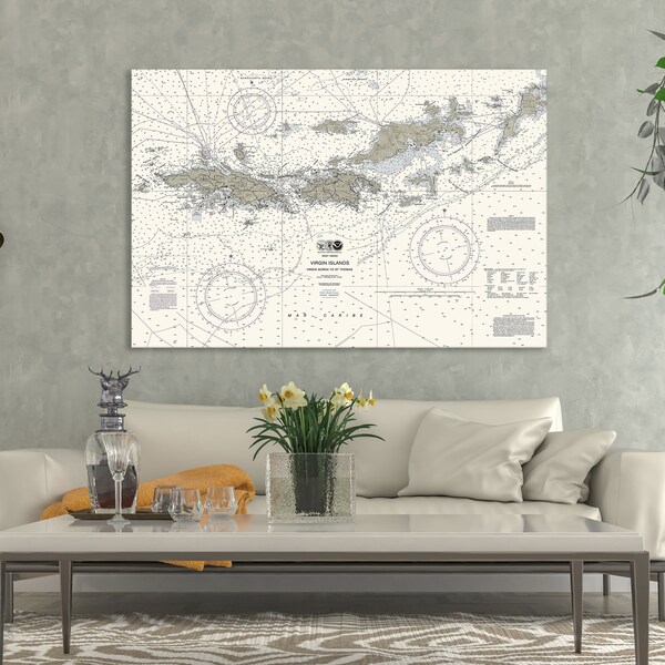 Virgin Islands Nautical Chart - Etsy