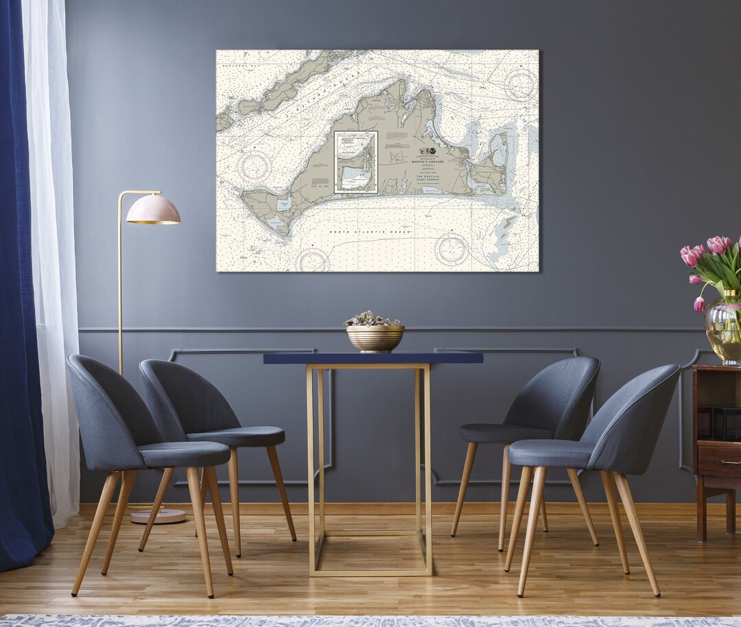 Martha's Vineyard Nautical Chart - Etsy