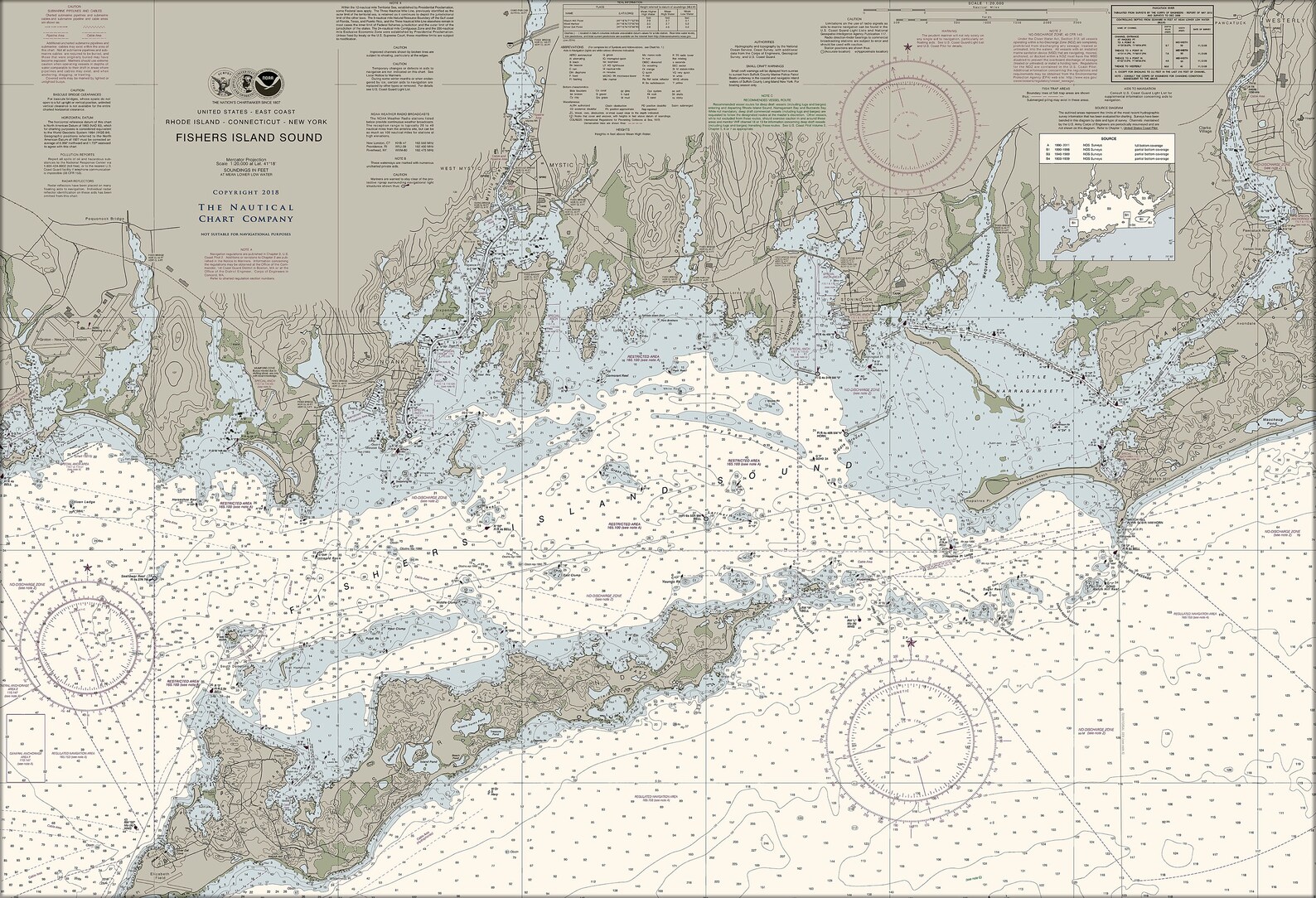 Fishers Island Sound Nautical Chart - Etsy