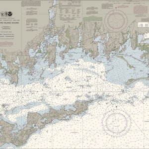 Fishers Island Sound Nautical Chart - Etsy