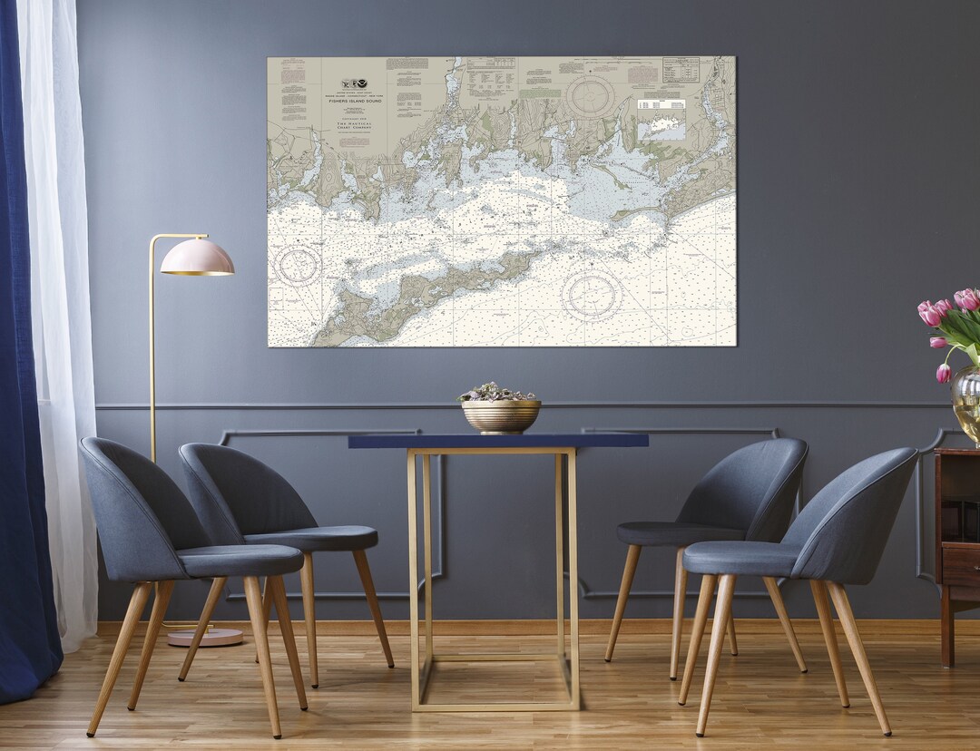 Fishers Island Sound Nautical Chart - Etsy