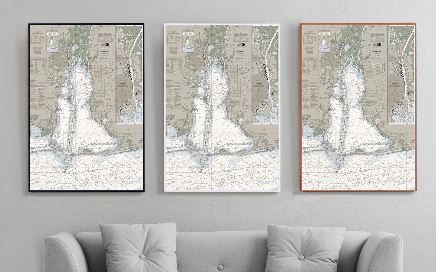 Mobile Bay Nautical Chart - Etsy