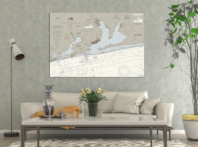 Pensacola Bay & Approaches Nautical Chart - Etsy