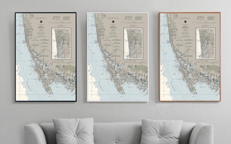 Naples to Marco Island Nautical Chart - Etsy