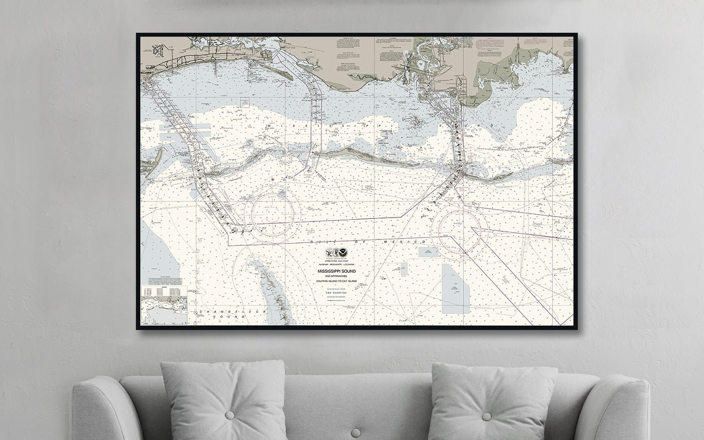 Mississippi Sound Nautical Chart - Etsy