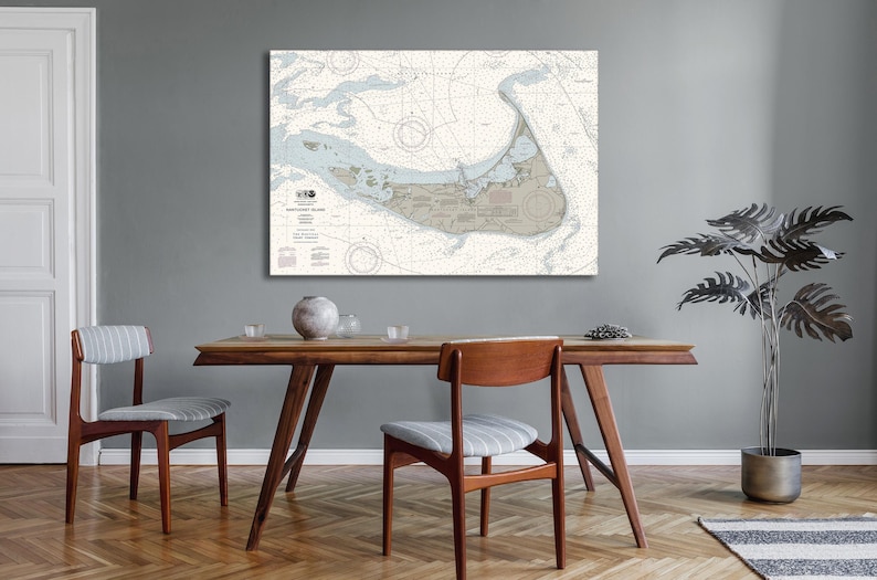 Nantucket Island Nautical Chart - Etsy