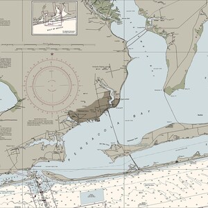 Pensacola Bay & Approaches Nautical Chart - Etsy