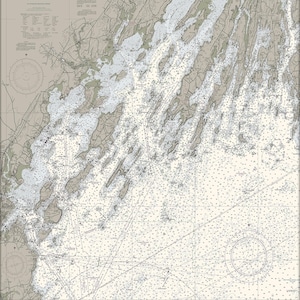 Casco Bay, Me Nautical Chart - Etsy