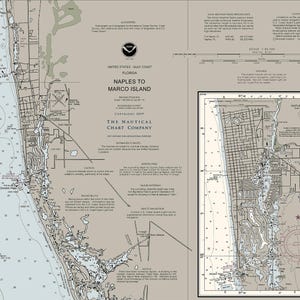 Naples to Marco Island Nautical Chart - Etsy
