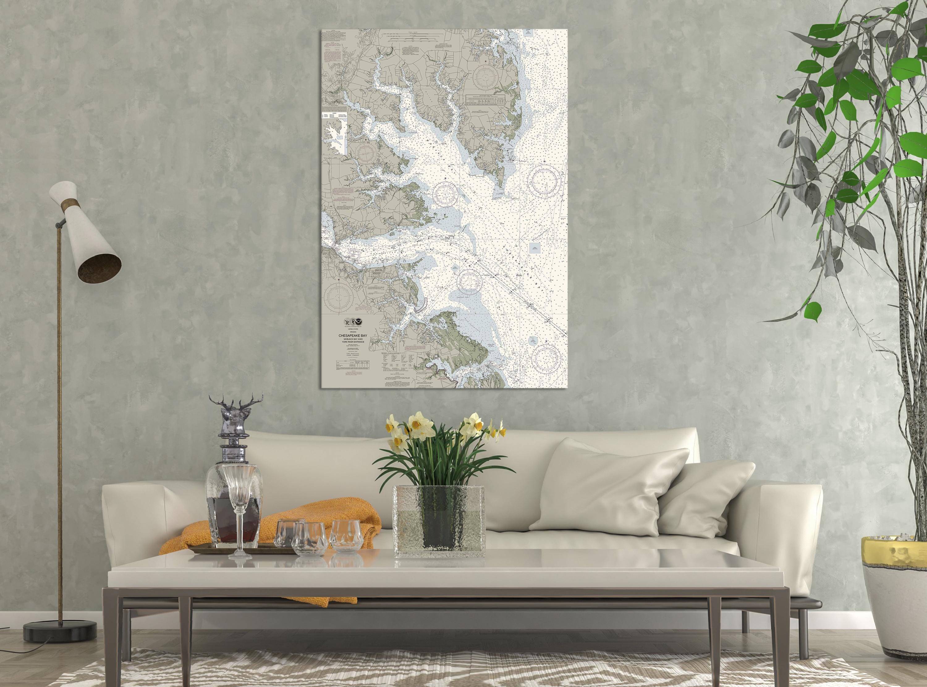 Chesapeake - Mobjack Bay to York River Nautical Chart - Etsy