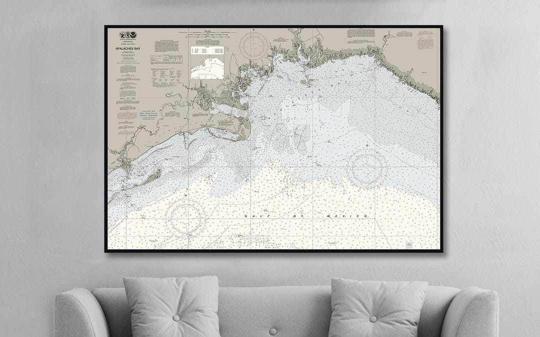 Apalachee Bay Nautical Chart - Etsy