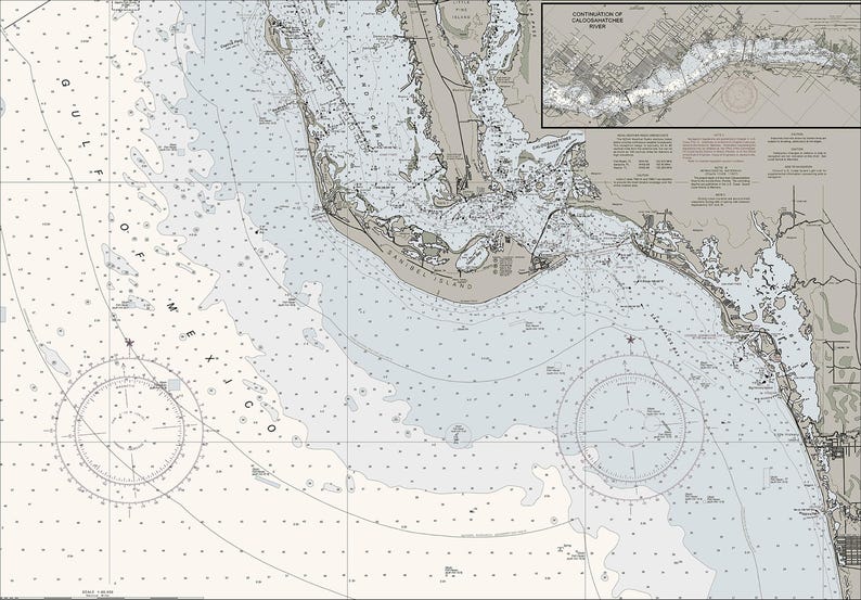 Estero Bay to Lemon Bay Nautical Chart - Ft Myers, Sanibel & Punta ...