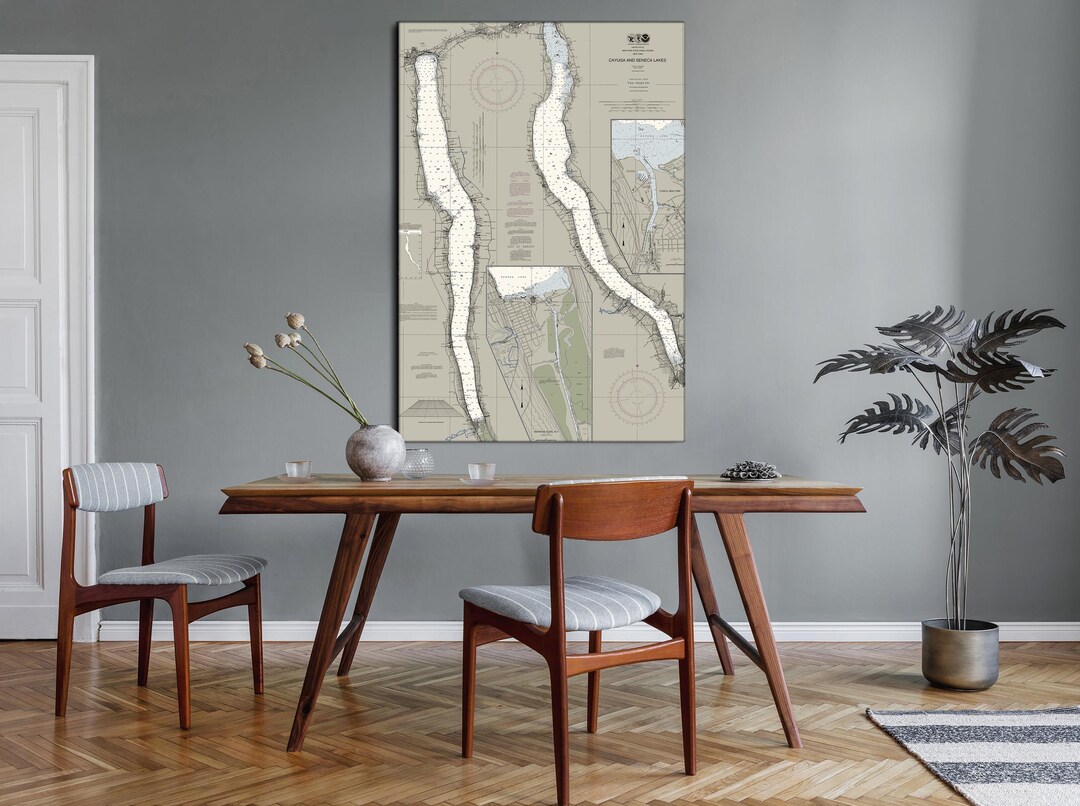 Cayuga and Seneca Lakes Nautical Chart - Etsy