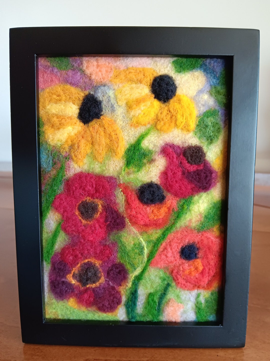 Felted Wool Art, Needle Felted, Wool Painting, Fiber Art, Unique Gift, Home Décor, Framed Art - Etsy