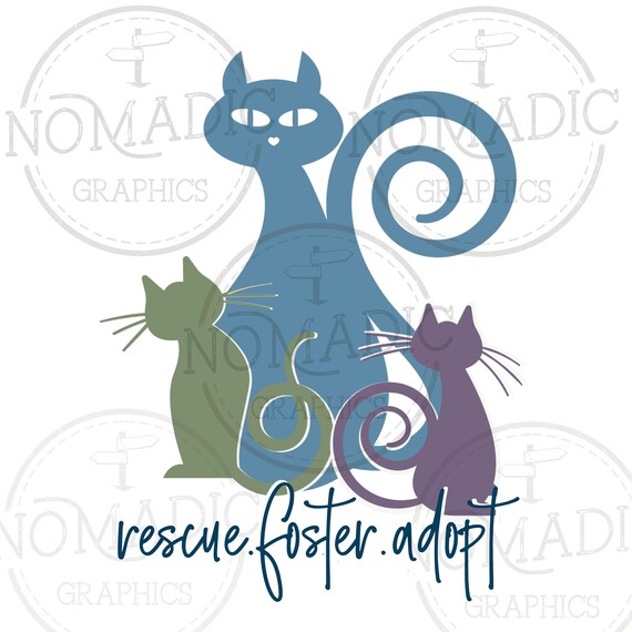 Foster Adopt Rescue Cats Digital Download SVG PNG - Etsy