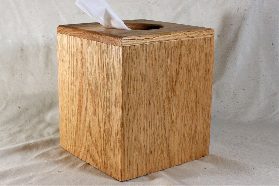 Solid Oak Handmade Tissue Box Cover - Etsy