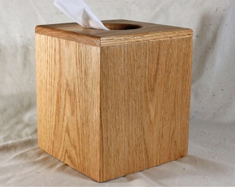 Solid Cherry Top Solid Tiger Maple Sides Cherry Splines Handmade Tissue Box Cover Holder ...