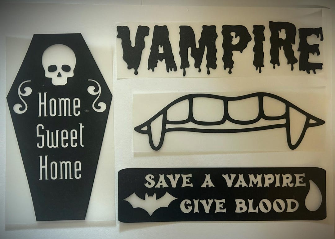 Vampy (vampire) Vinyl Decals; for Car Windows, Water Bottles and Other ...