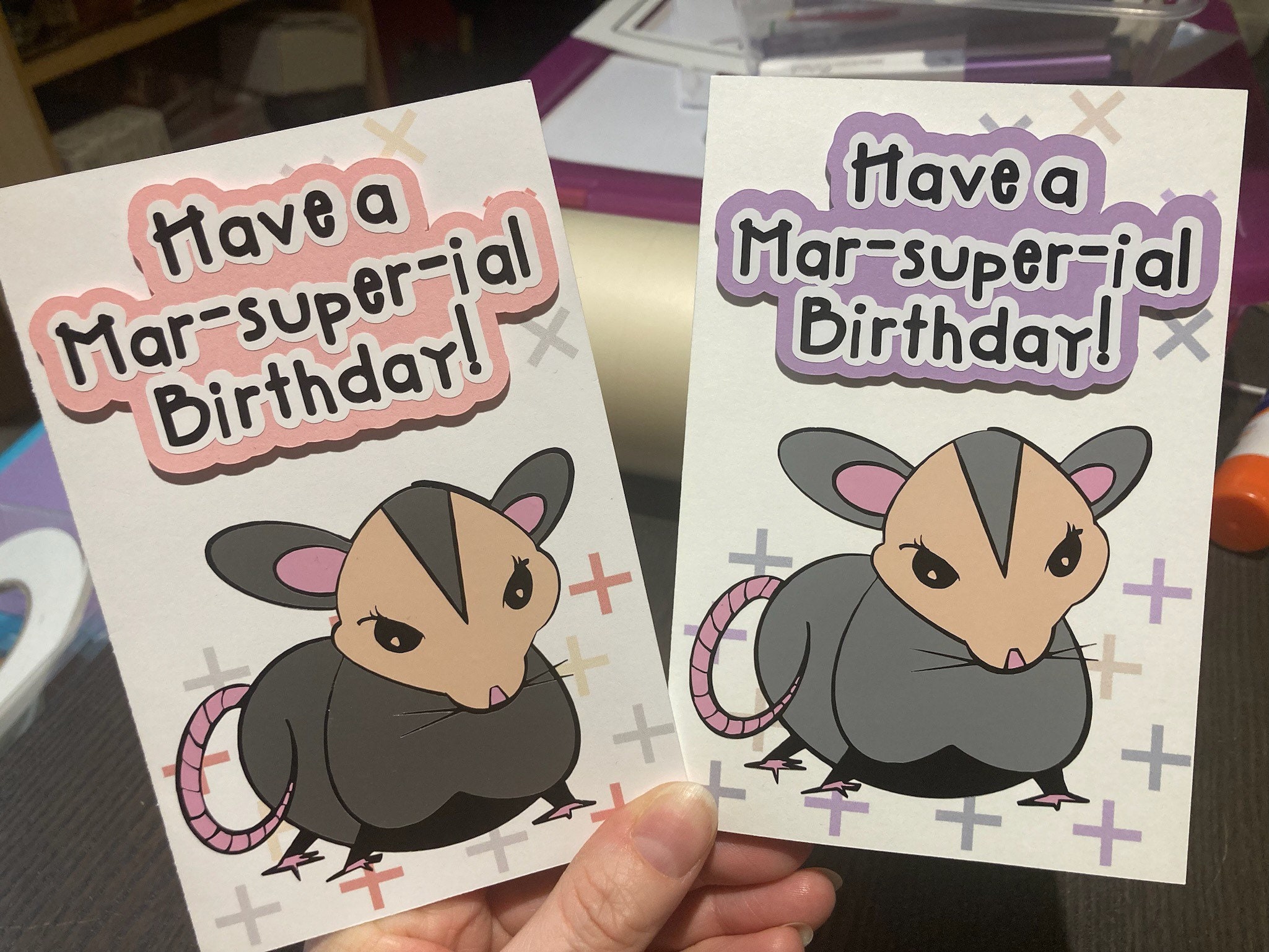 Opossum Birthday Card Customizable Personalized and Cute - Etsy