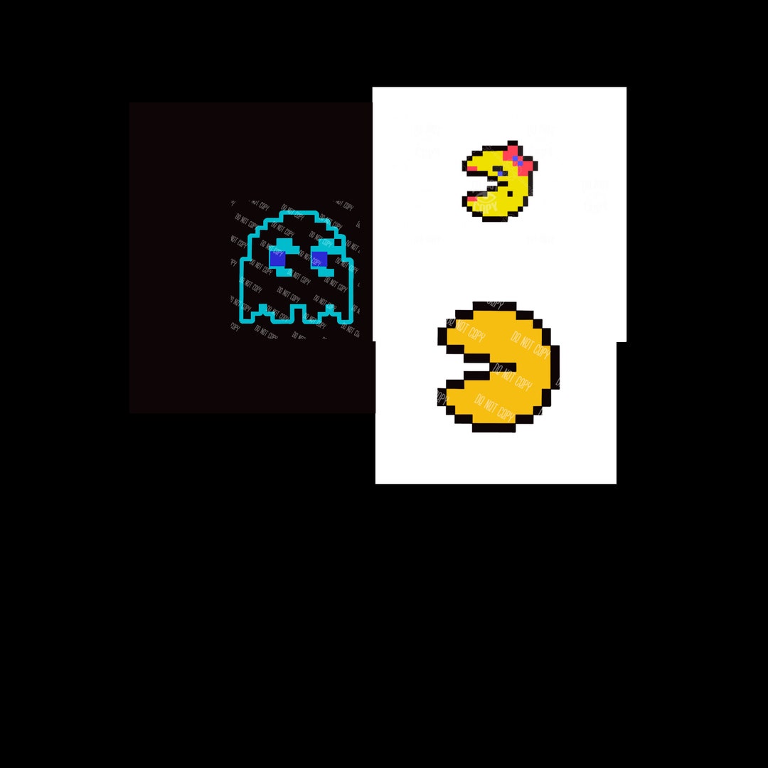 Pacman Pixel Svg Set - Etsy