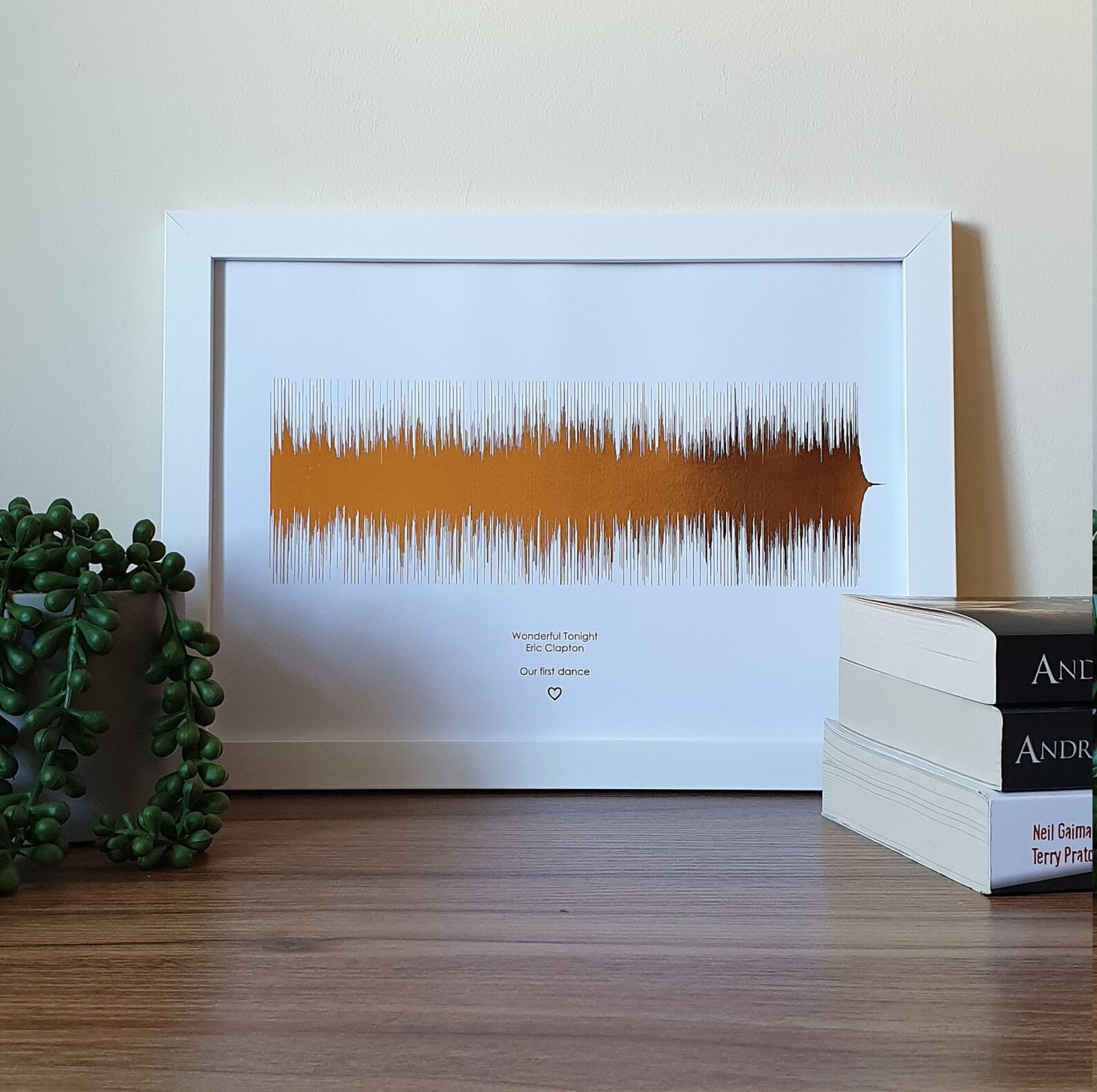 A4 Custom Metallic Soundwave Art Favourite Song Personalised | Etsy UK