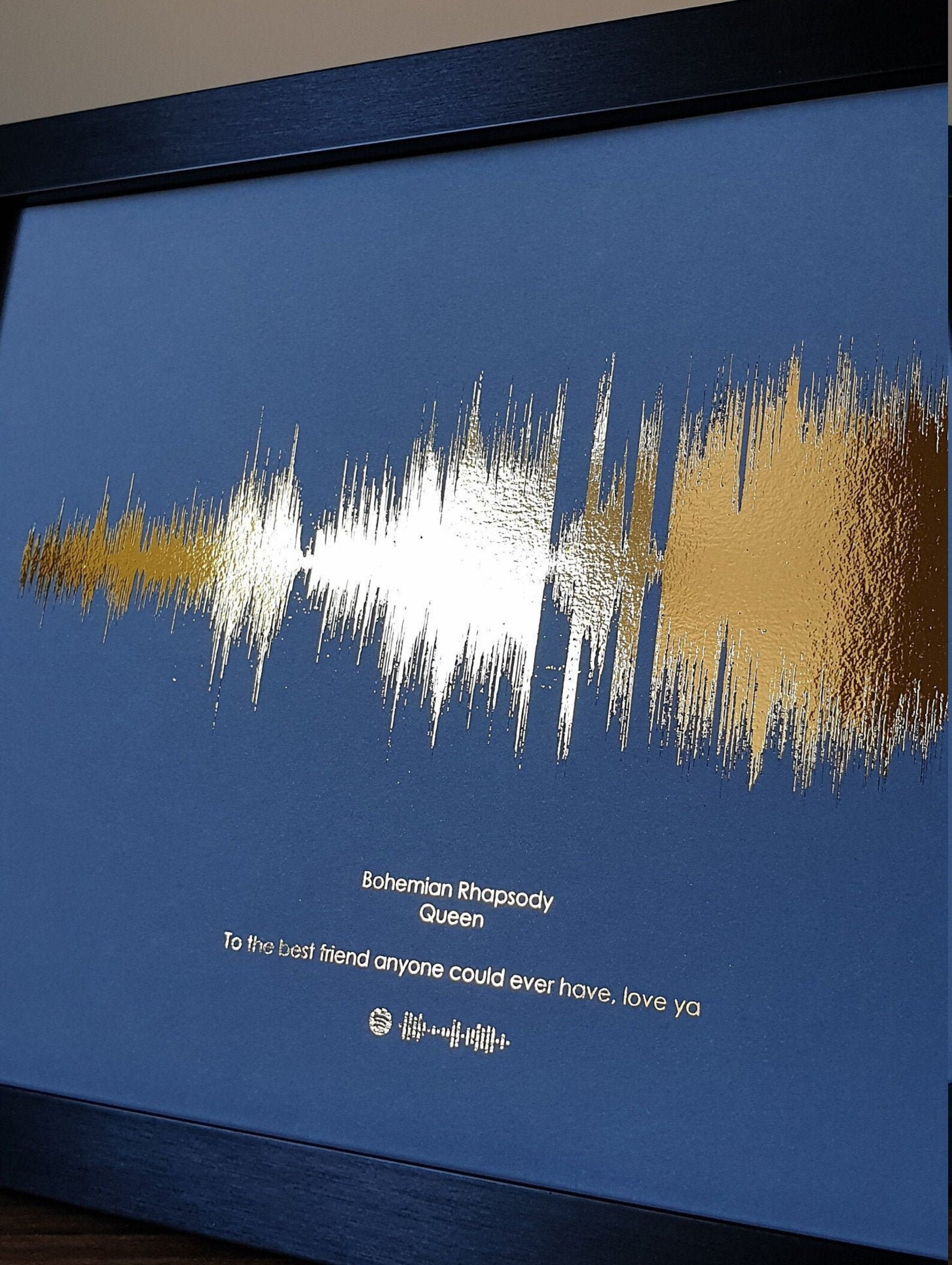 A4 Custom Metallic Soundwave Art Favourite Song Personalised - Etsy